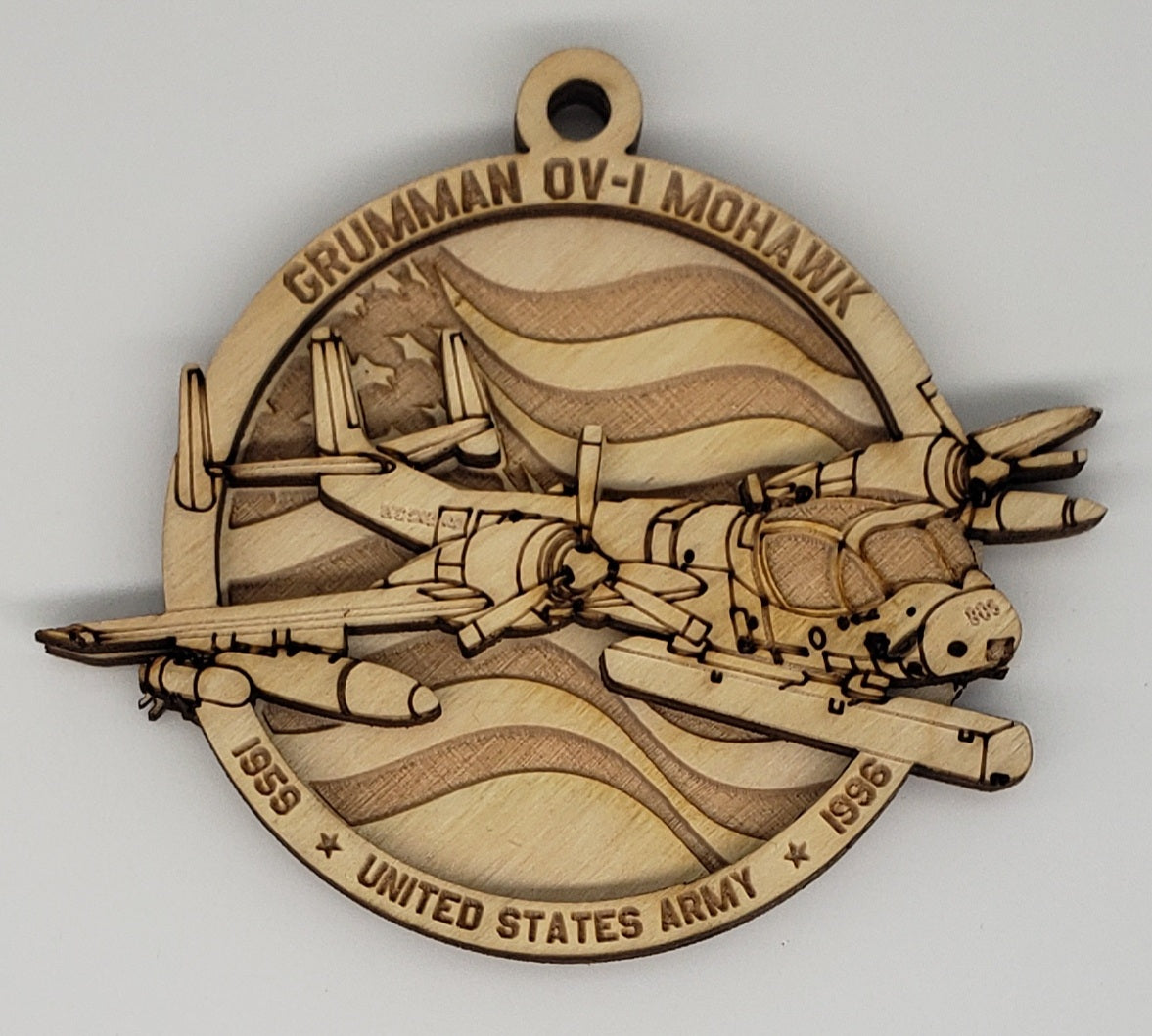 Limited Edition U.S. Army - OV-1 Mohawk Ornament - Double Layer – Light ...